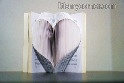 DIY Heart Shape with Folding Book Pages